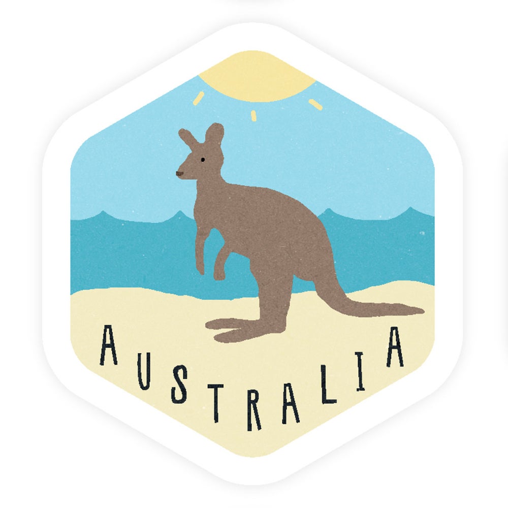 Vinyl Sticker - Australia Kangaroo | Bluegum Market